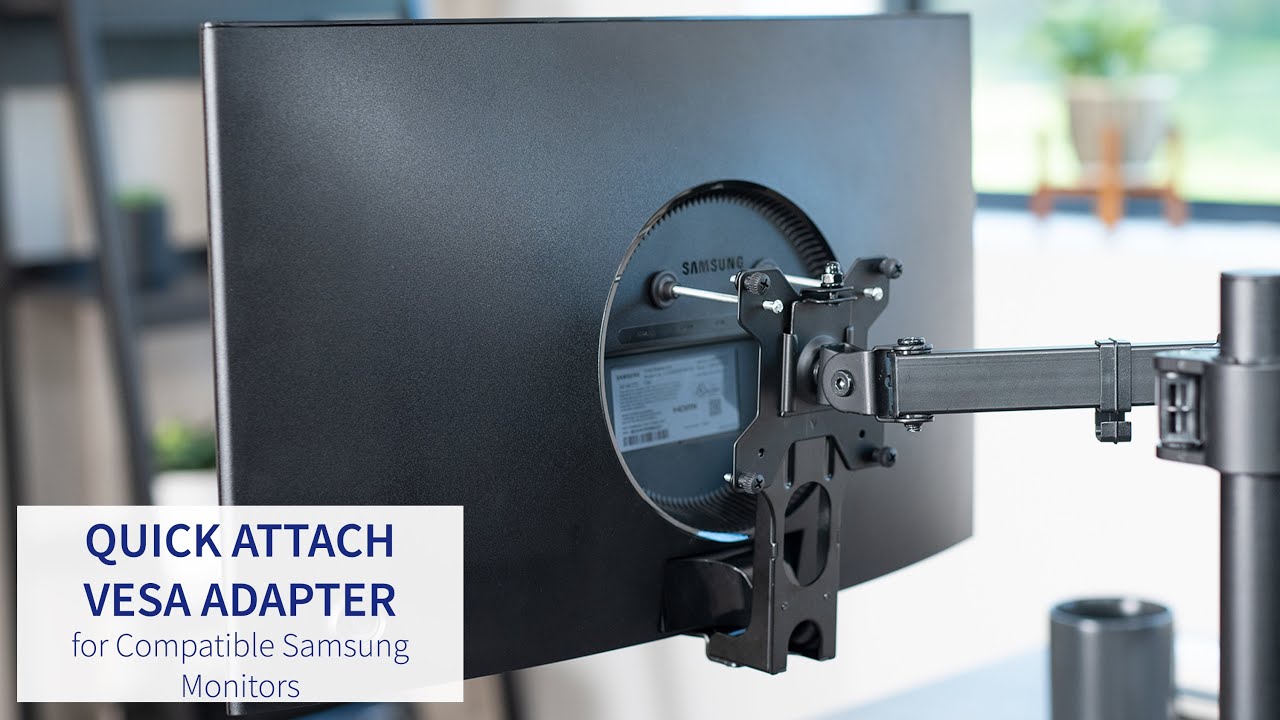 MOUNT-SG03CF VESA Adapter for Compatible Samsung Monitors by VIVO - YouTube