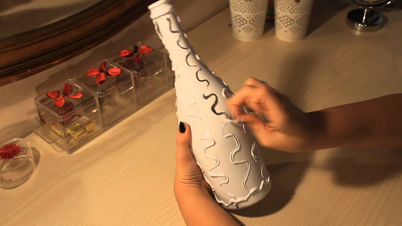 DIY | Bottiglia decorata - YouTube