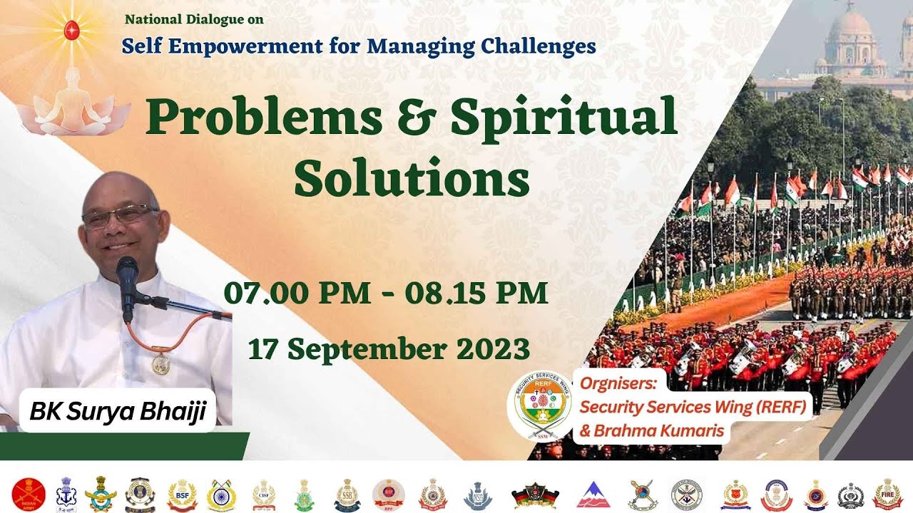 Live: Problems & Spiritual Solutions | BK Surya Bhaiji || Security ...