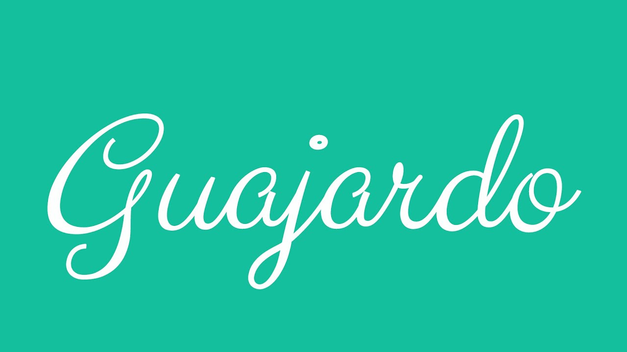 Learn how to Sign the Name Guajardo Stylishly in Cursive Writing - YouTube