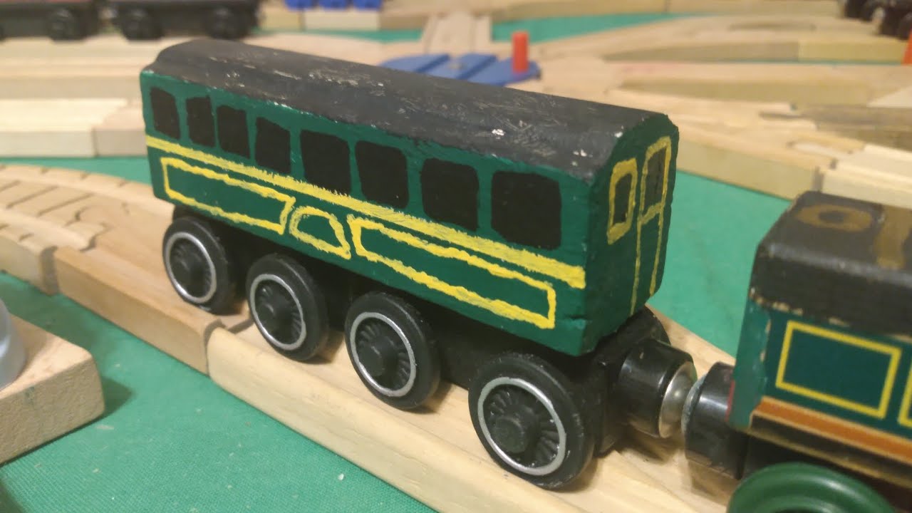 Thomas wooden railway custom Emily's all engines go coach - YouTube