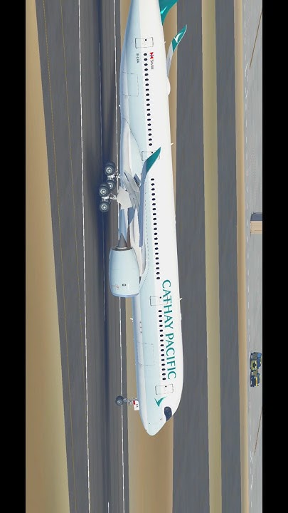 Cathay Pacific A359 from Bengaluru landing at RWY 07R , hong kong int'l ...
