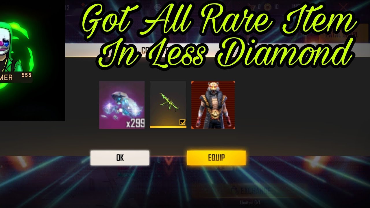 Got All rare items in less diamonds || 100%Working tricks for rare item ...