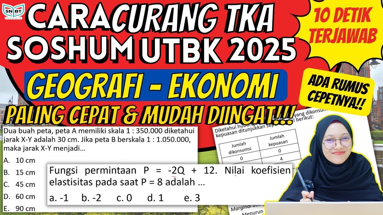 CARA CURANG TKA UTBK 2025 SOSHUM GEOGRAFI DAN EKONOMI, PALING CEPAT DAN ...