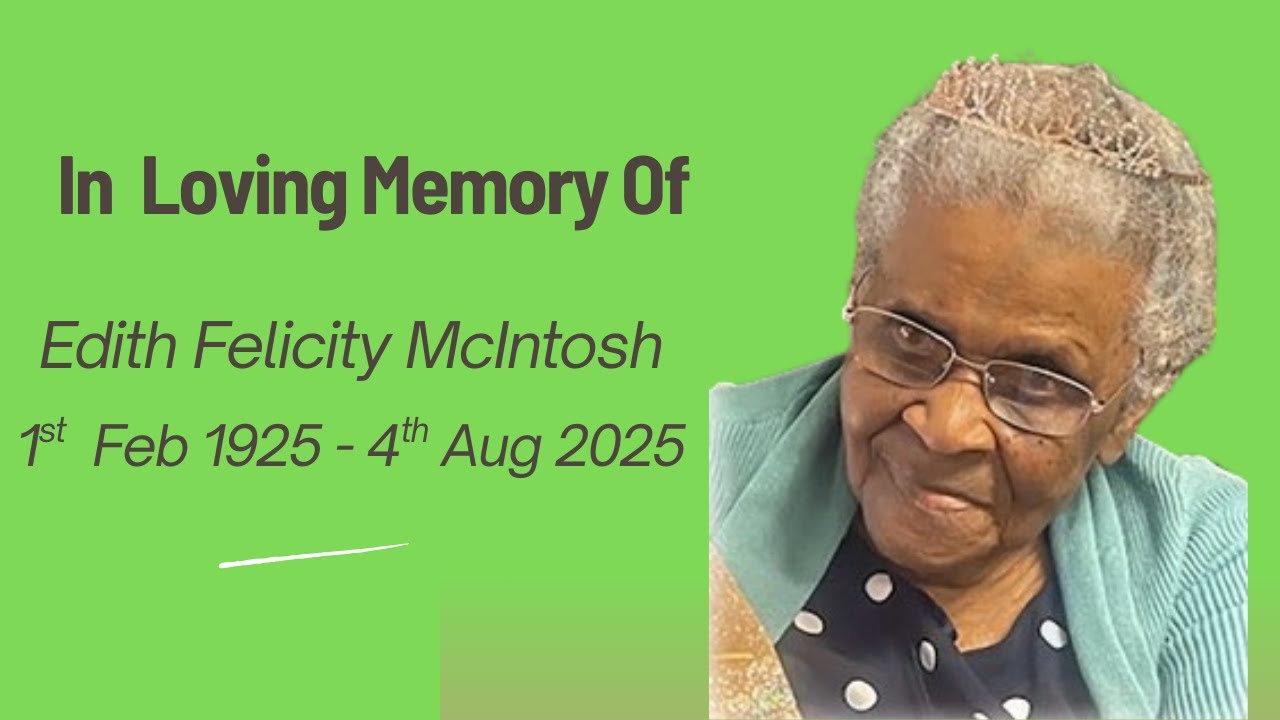 Funeral Service | “Edith Felicity McIntosh ” I - YouTube