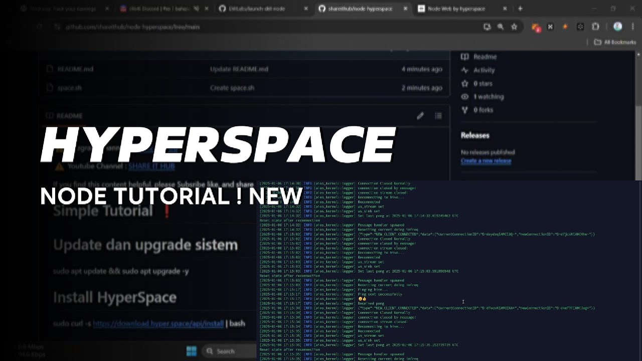 UPDATE ️BOT HYPERSPACE NODE | How to use bots for the latest hyperspace ...