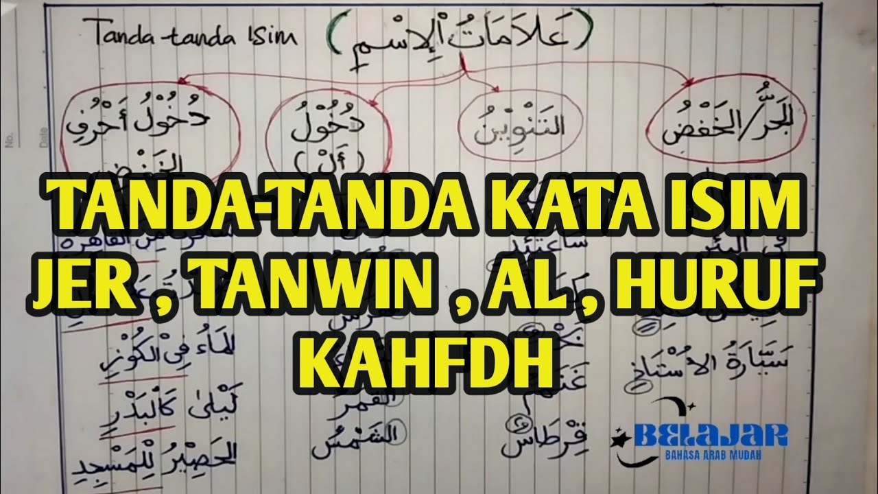 TANDA-TANDA KALIMAT ISIM || MENGENALI KATA ISIM DENGAN TANDA-TANDA # ...