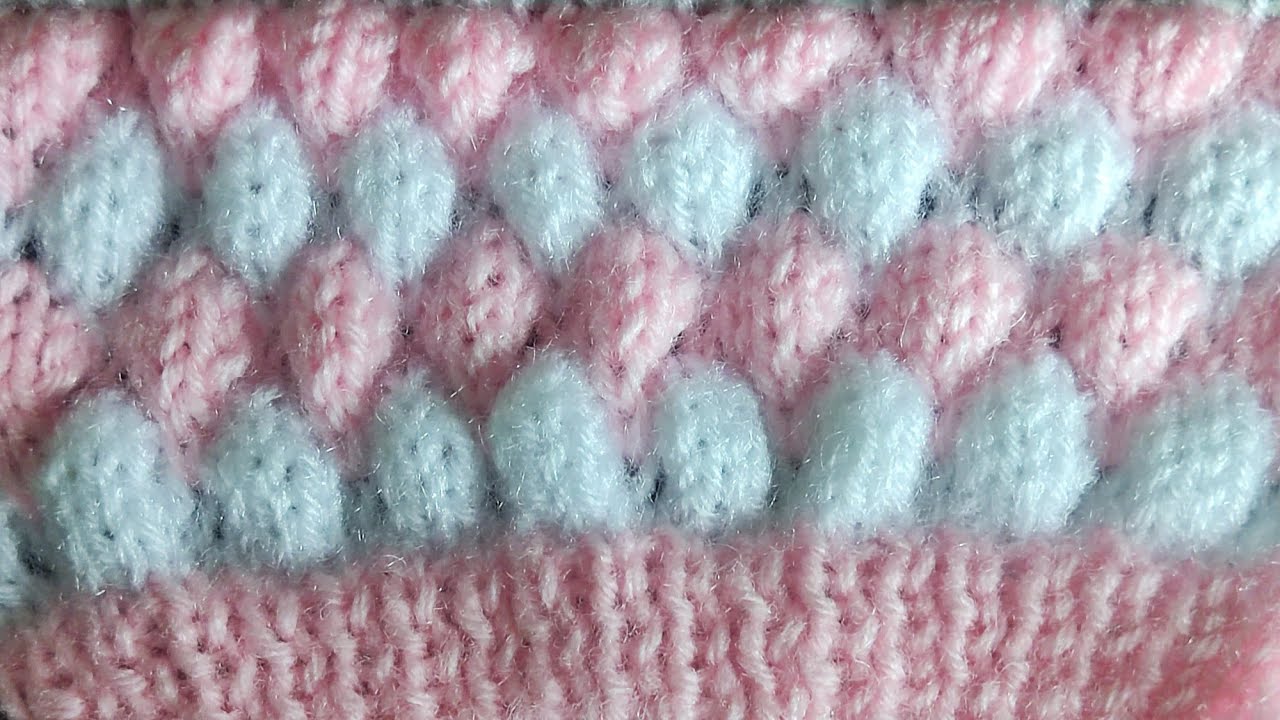 Bubble Knitting Pattern!!2 Color Bubble Pattern!Knitting Pattern No ...
