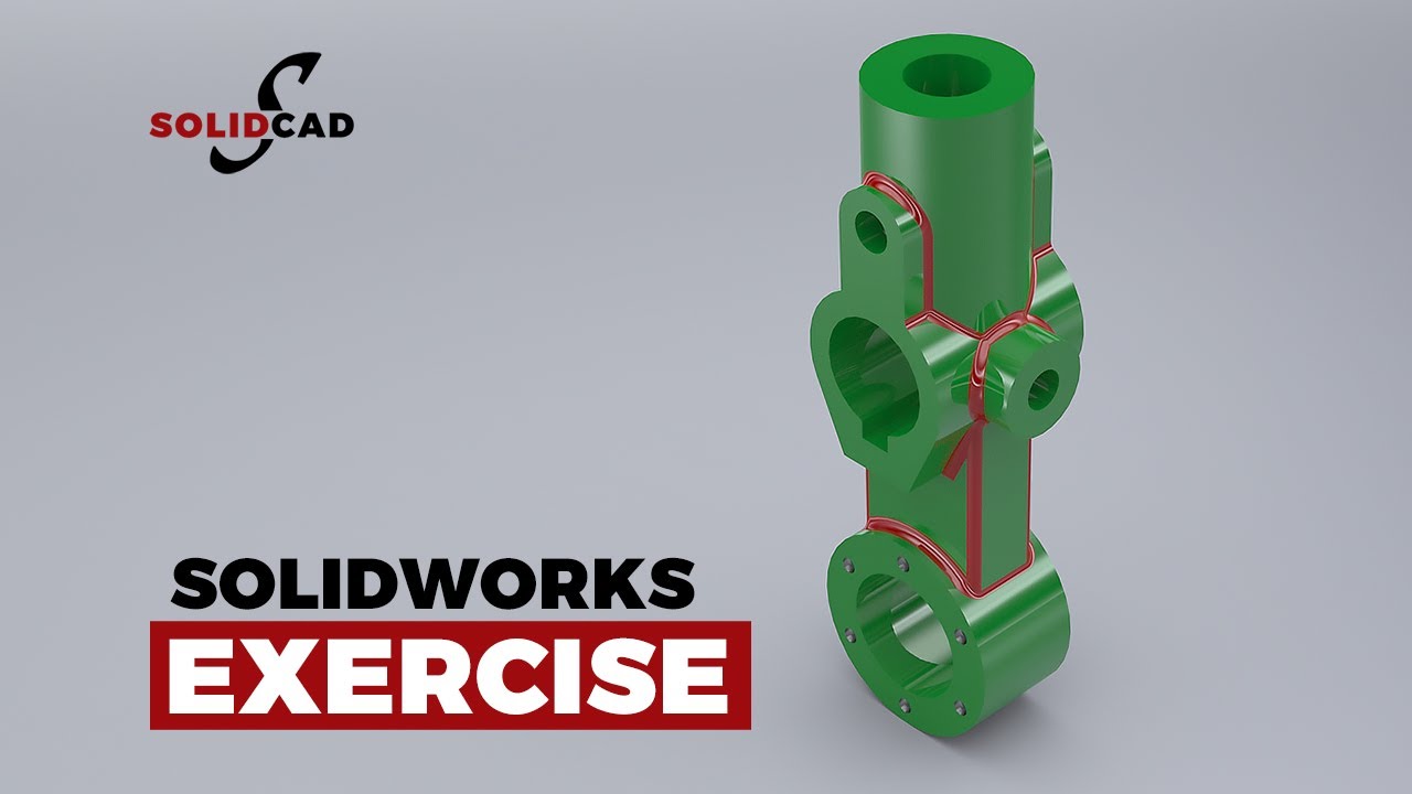 SolidWorks Exercise 18 | SolidWorks Tutorial | SolidCad - YouTube