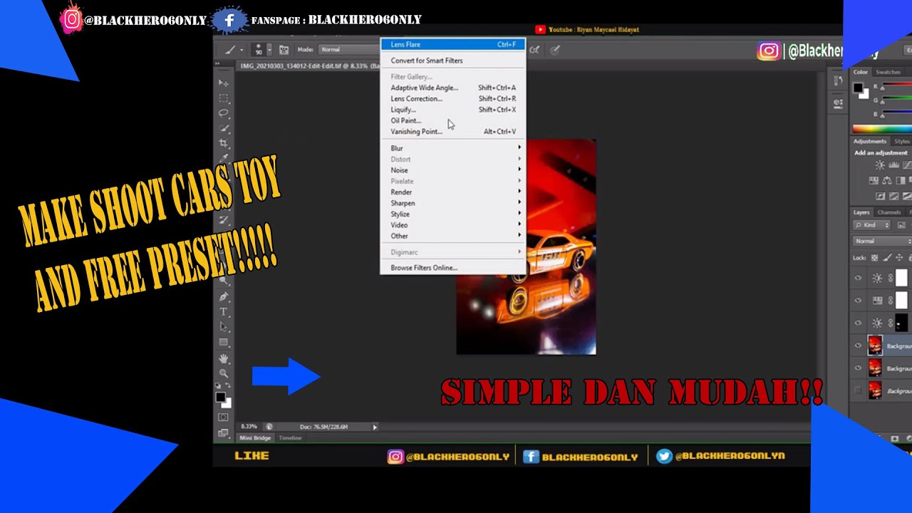Simple Edit Cars Toy In Lightroom and Photoshop | Blackhero6only - YouTube