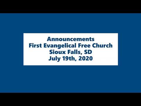 Announcements - July 19th, 2020 - YouTube