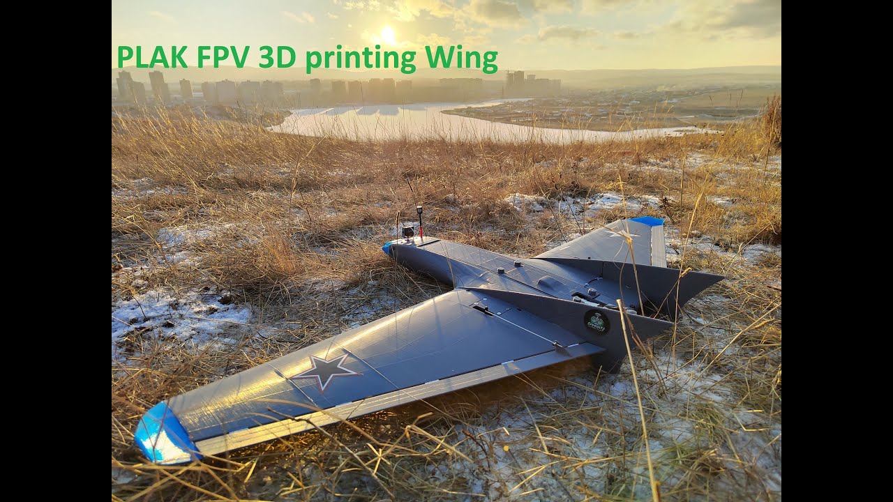 PLAK FPV 3D printing Wing - Flying with a new fuselage - YouTube