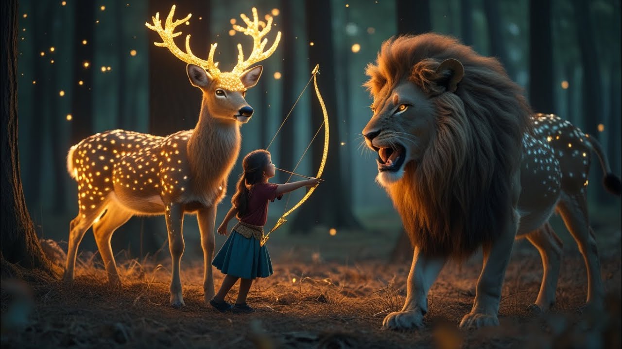 Aliya And the Magical Deer 🦌 Together Kill the Fearsome Tiger 🐅 | Story ...