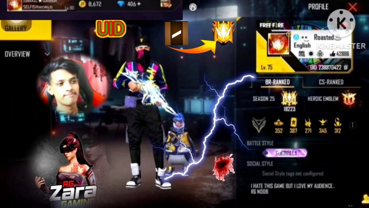 ZARA GAMING Free Fire ID Id Code || ROASTED GAMING YT Free fire iD code ...