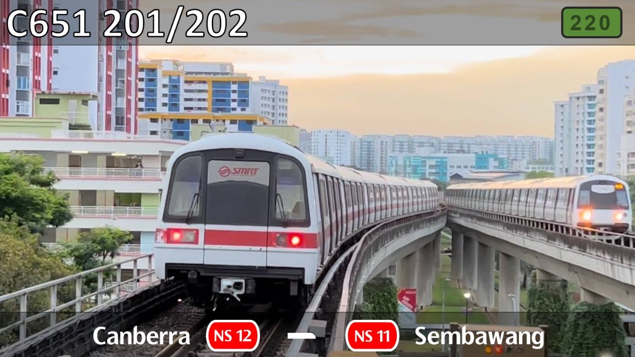 [TSR Finally Lifted][SMRT] SIE C651 ~ 201/202 NS12 Canberra → NS11 ...