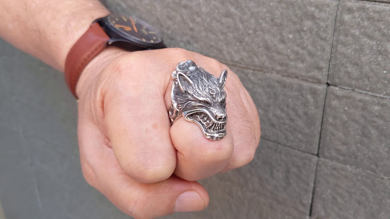 Werewolf Ring, Sterling Silver Werewolf Head Ring - YouTube