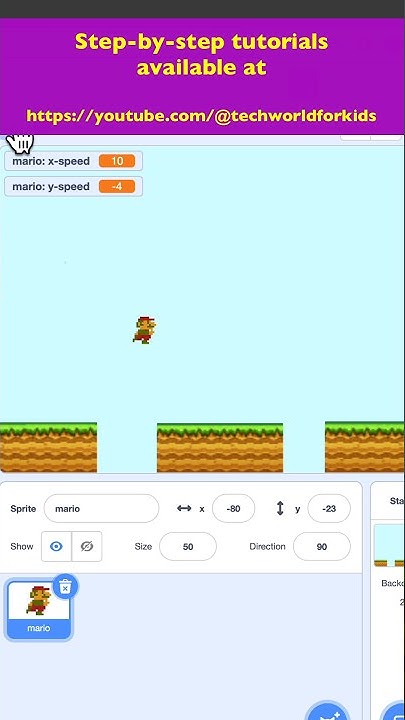 Scratch Tutorial - Super Mario Jumps! ⛳️ #scratch #codingforkidsfree - YouTube
