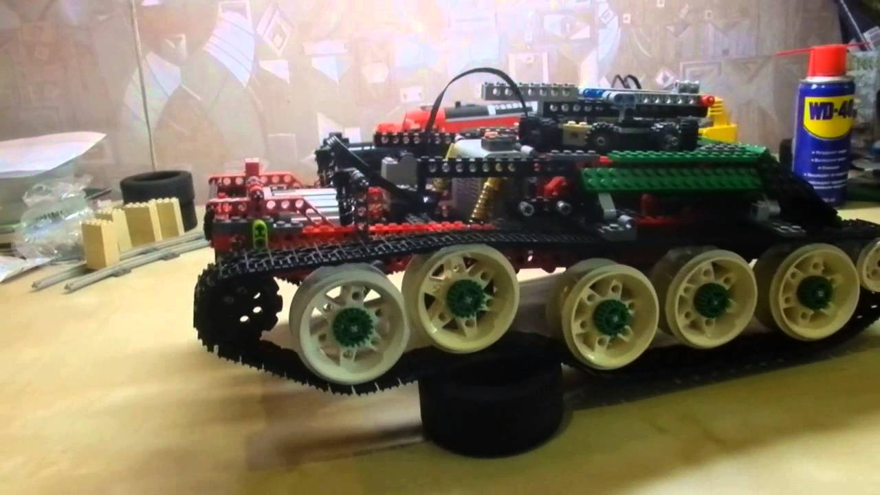 lego T-34 tank 1/13 test 1 - YouTube