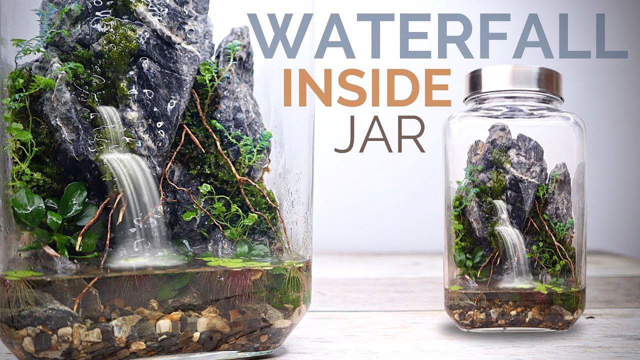 Terrarium with a working waterfall - YouTube