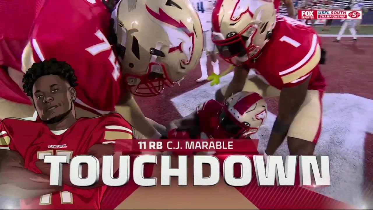 Touchdown C.J. Marable | Breakers 7-33 Stallions | USFL en FOX | 25 de ...