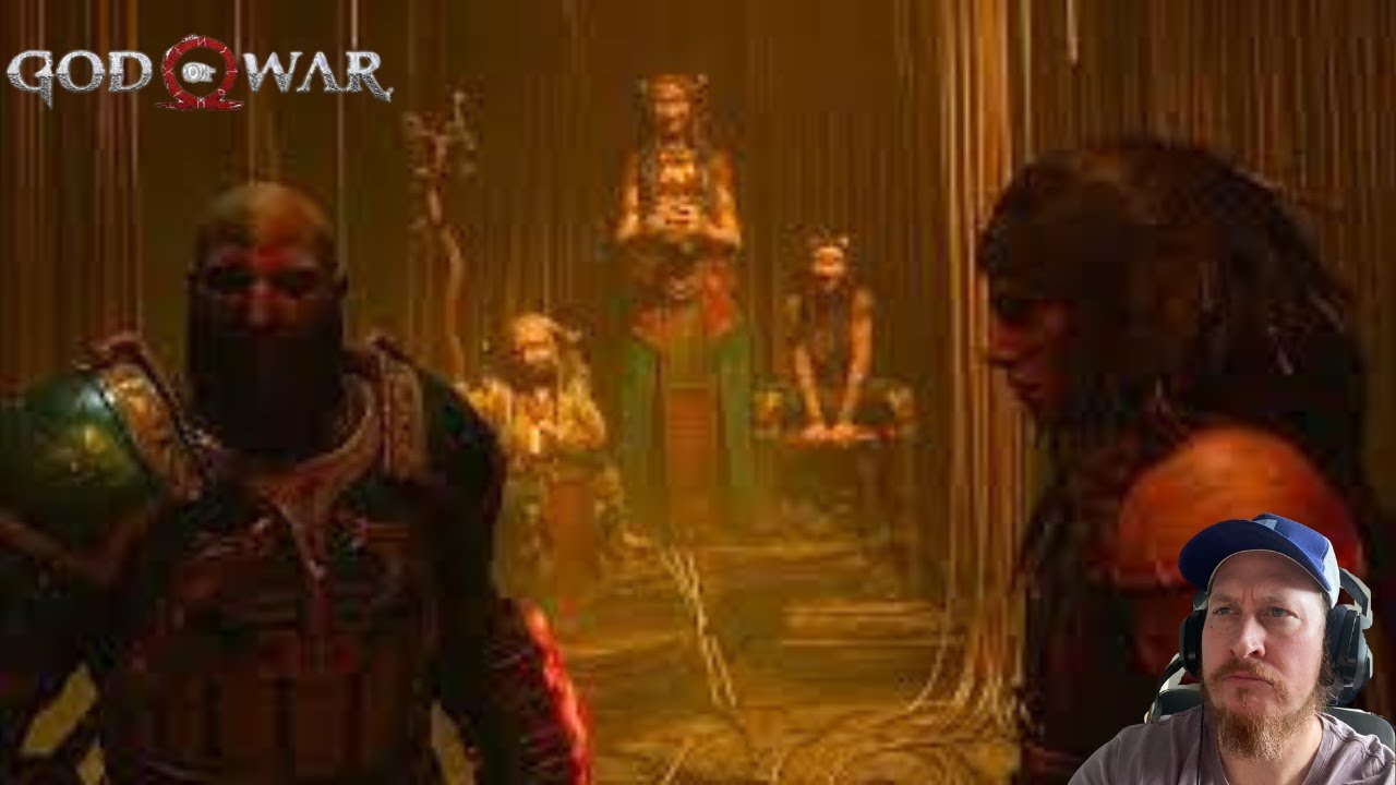 GOD OF WAR, KRATOS & FREYA VISIT THE HOME OF THE NORMS. AMAZING SCENE ...