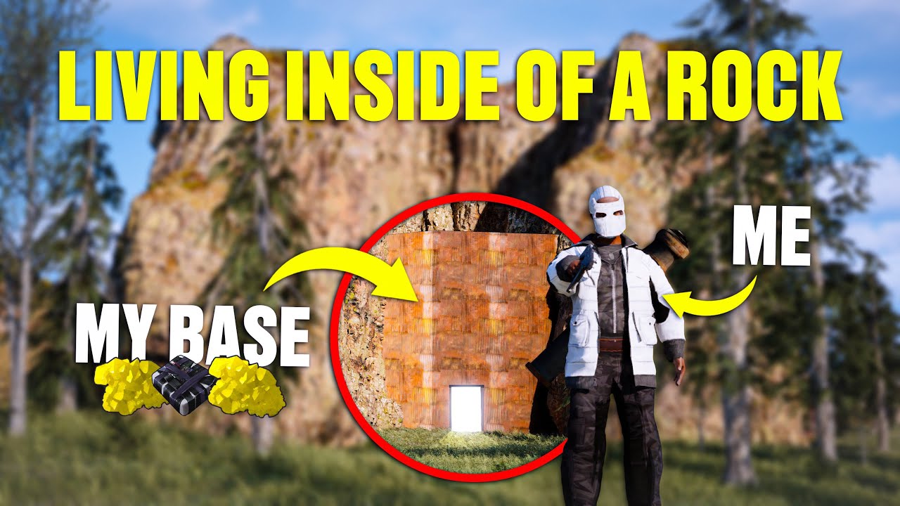 I built a COZY SOLO ROCK BASE and filled it with loot. - YouTube