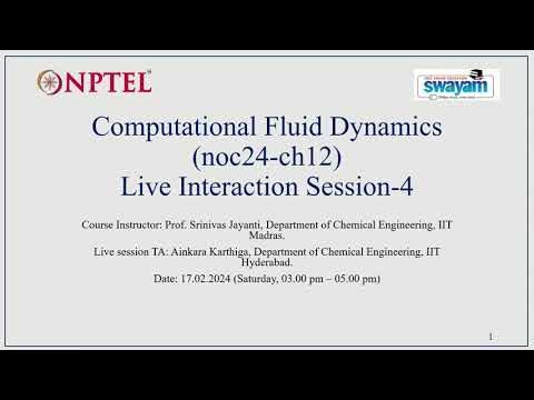 NPTEL-Computational Fluid Dynamics (Jan - 2024) Problem solving session Week-4 - YouTube