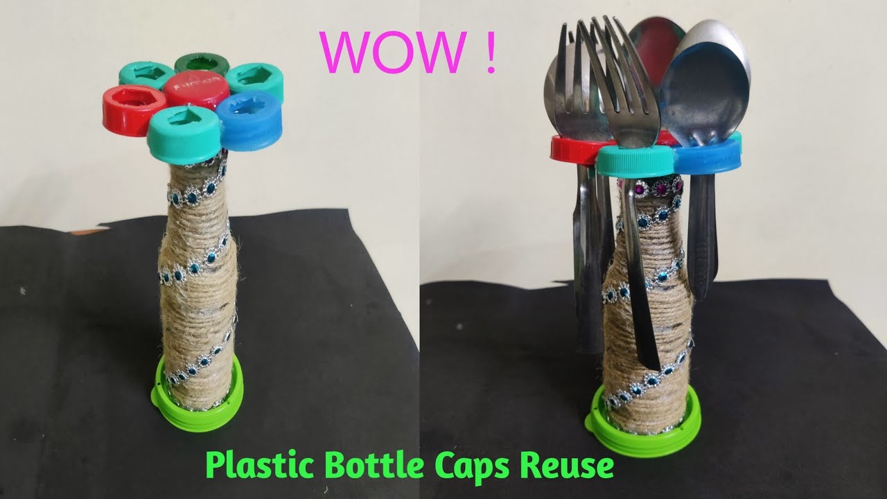 Transforming Plastic Bottle Caps Into DIY Crafts - YouTube