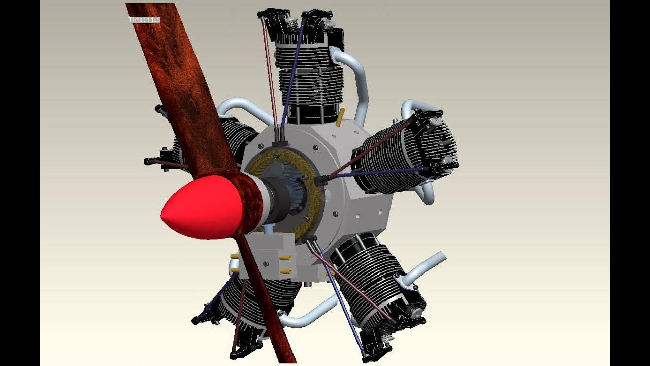 Forest Edwards Radial 5 Engine - Cam View - YouTube