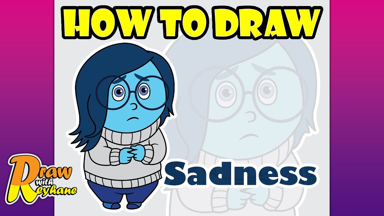 How To Draw Sadness From Inside Out |Tutorial Easy | آموزش نقاشی - YouTube