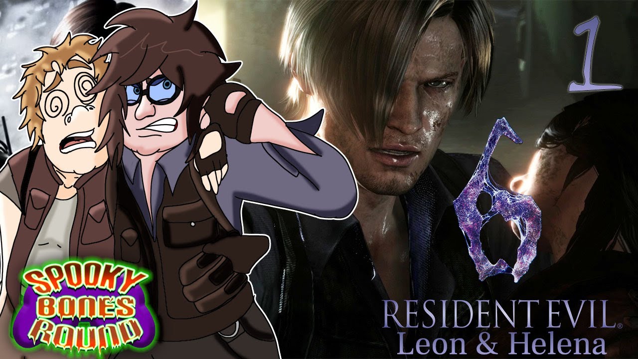 Resident Evil 6 (Leon) PART #1: Sharing Giraffes | Spooky Bones Round ...