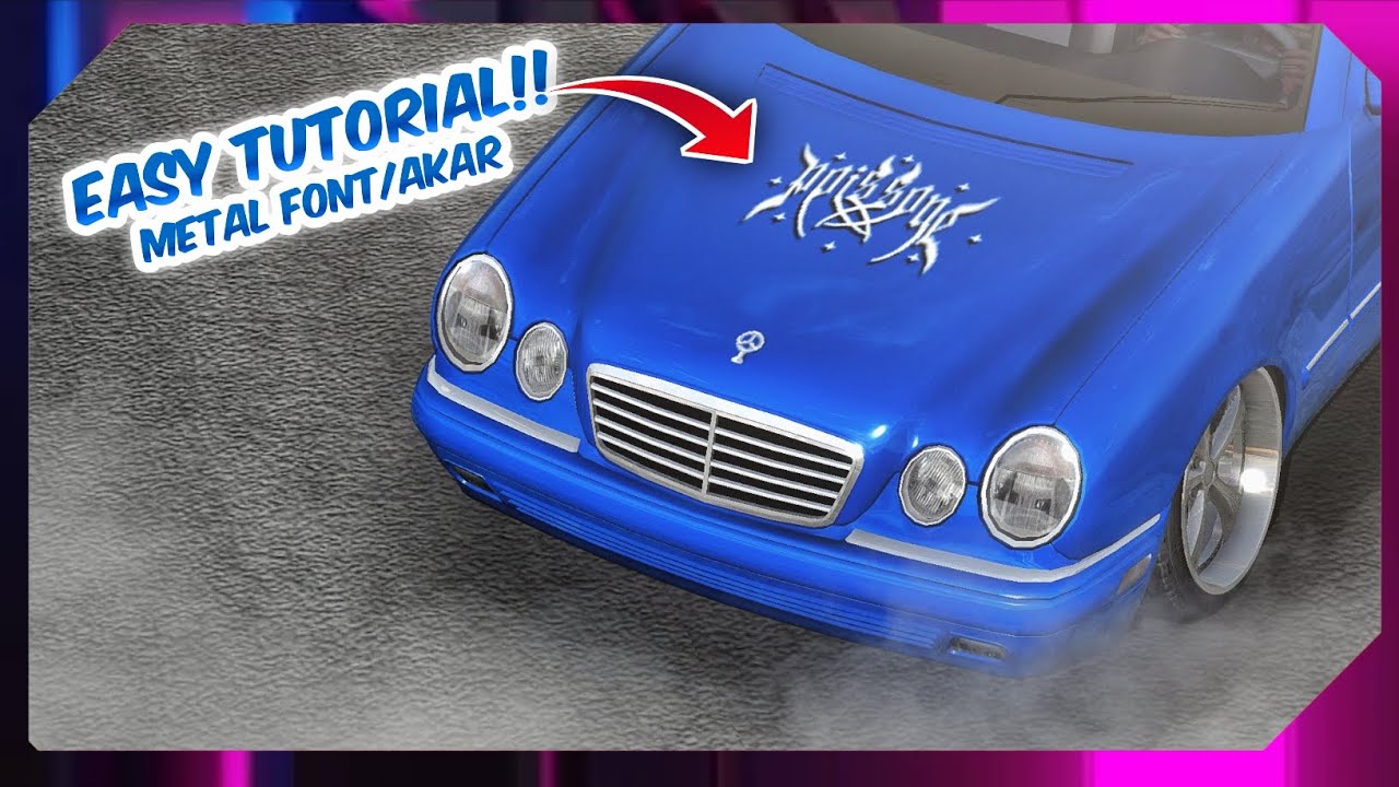 How To Make Metal Font/Akar Easy Tutorial Car Parking - YouTube