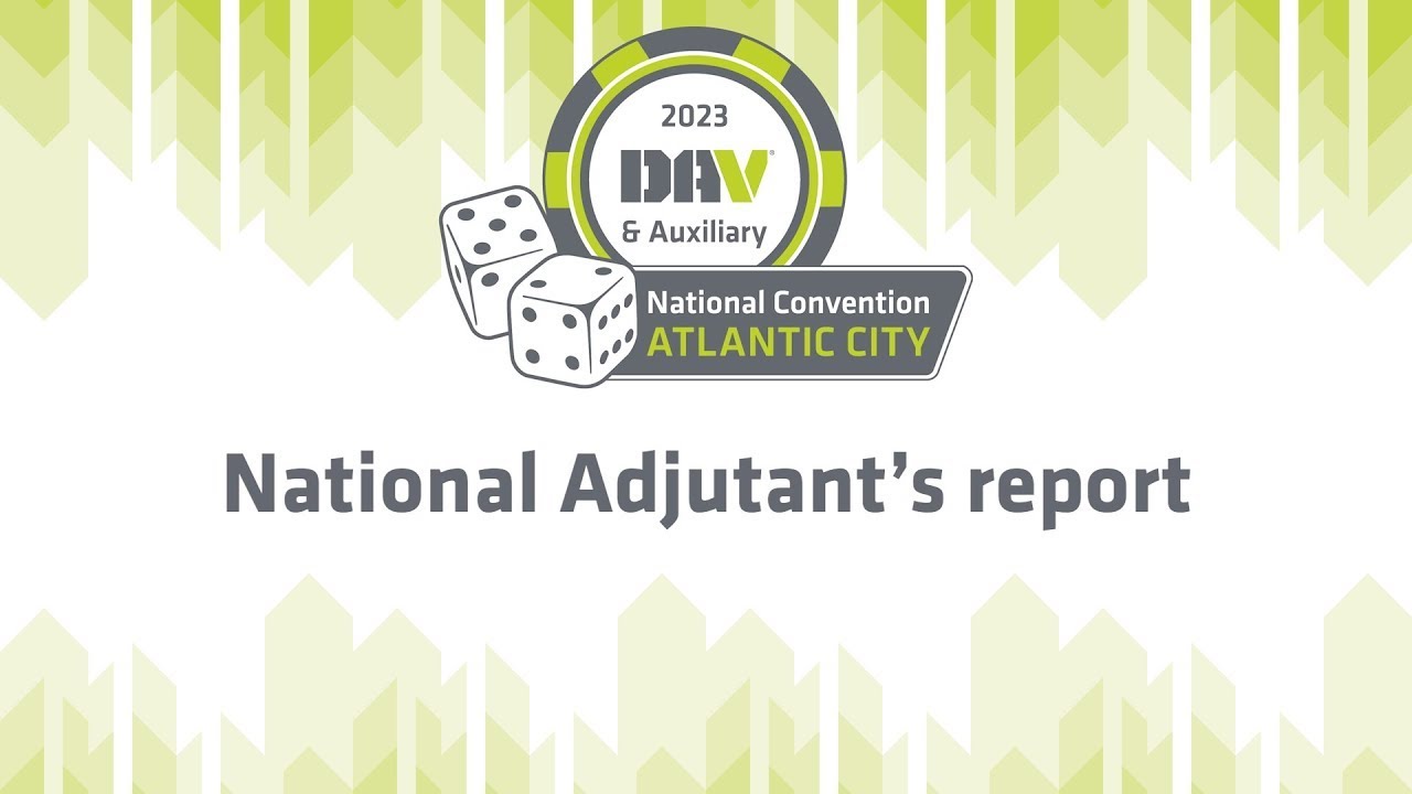 National Adjutant's Report - YouTube