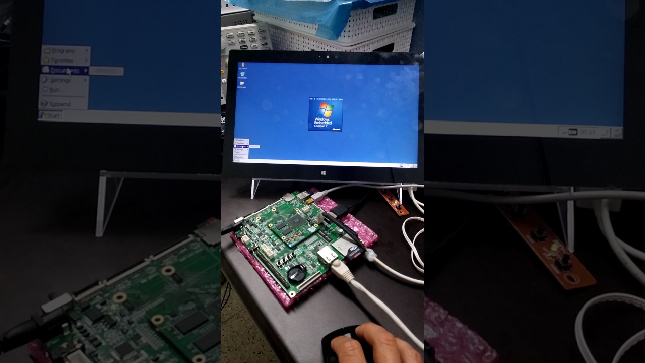 Windows Embedded Compact 7 HDMI test in i.MX6Q board. - YouTube