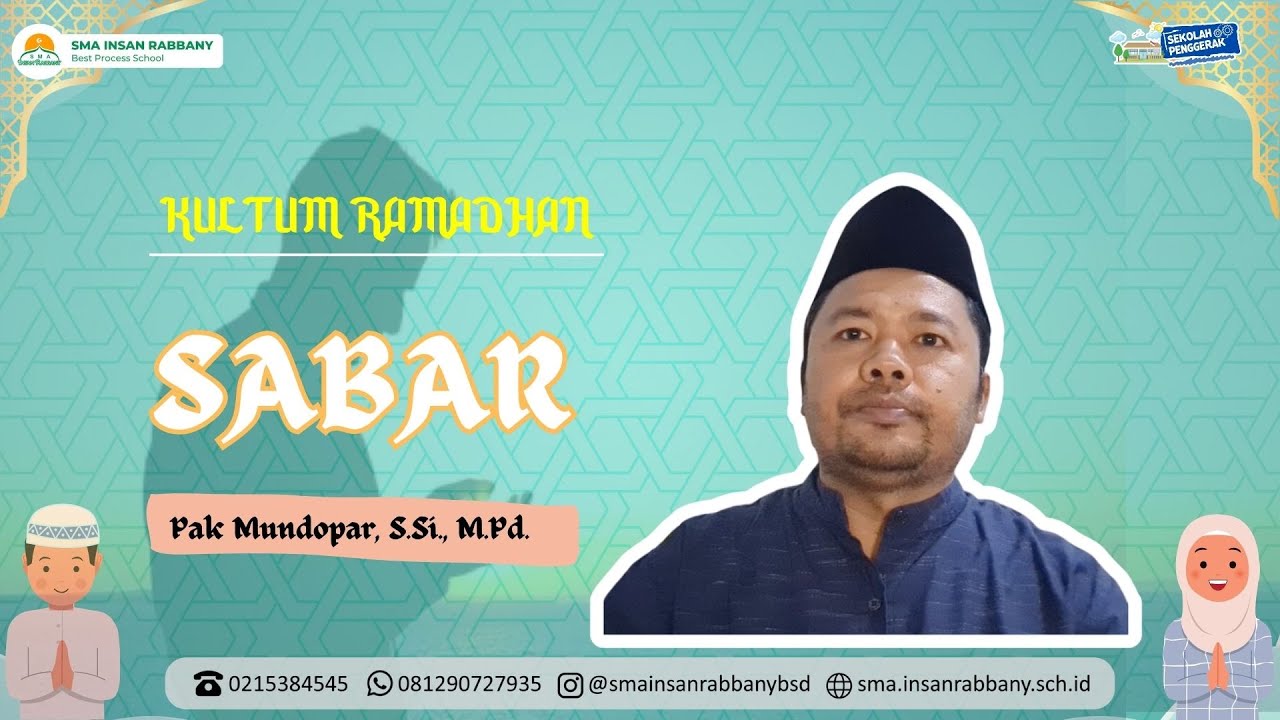 Kultum Ramadhan ( Sabar) Oleh Pak Mundopar, S.Si., M.Pd. - YouTube