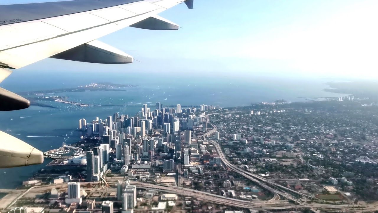 Beautiful Views of Miami | On Board American Airlines Flight Miami ...