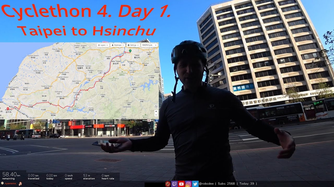 Robcdee's Cyclethon 4. Day 1. Taipei to Hsinchu. - YouTube