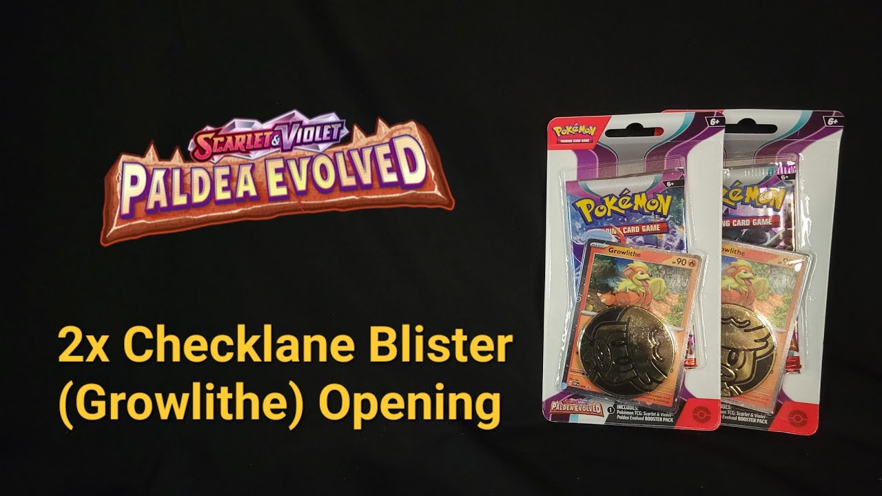 BEST BOY | 2x Paldea Evolved Checklane Blister (Growlithe) Opening ...