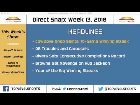 Direct Snap: NFL Week 13, 2018 - YouTube