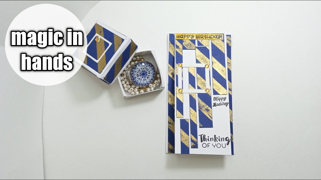 handmade birthday card and matching mini gift box by magic in hands ...