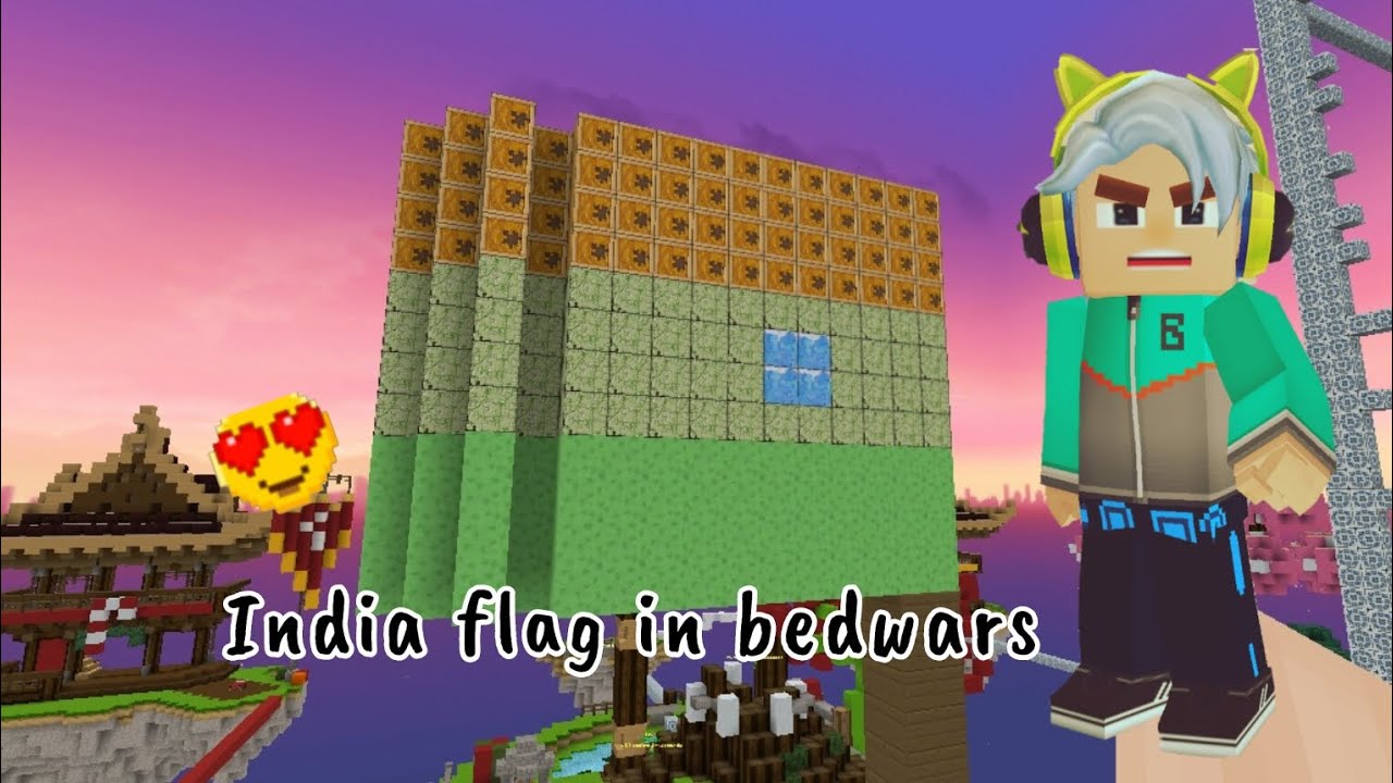 Building India flag in bedwars - YouTube