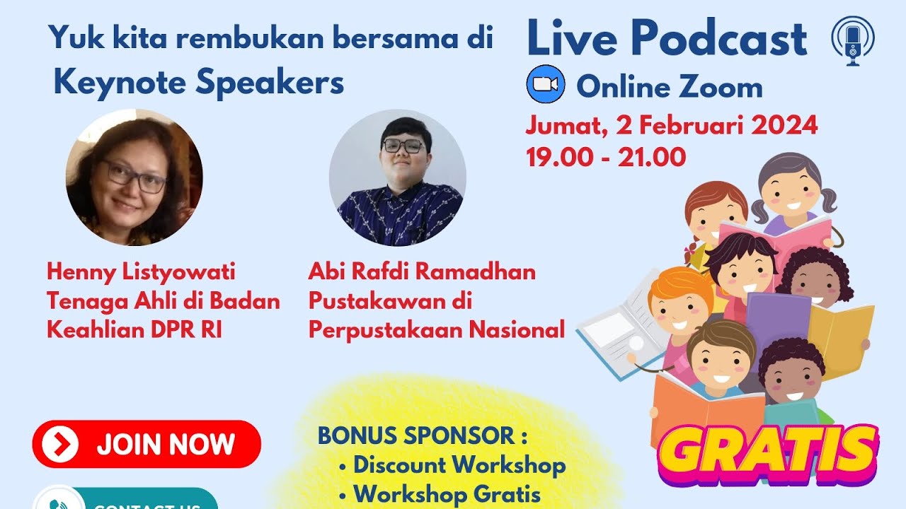 Podcast Webinar : Upaya Meningkatkan Index Minat Baca di Indonesia - YouTube