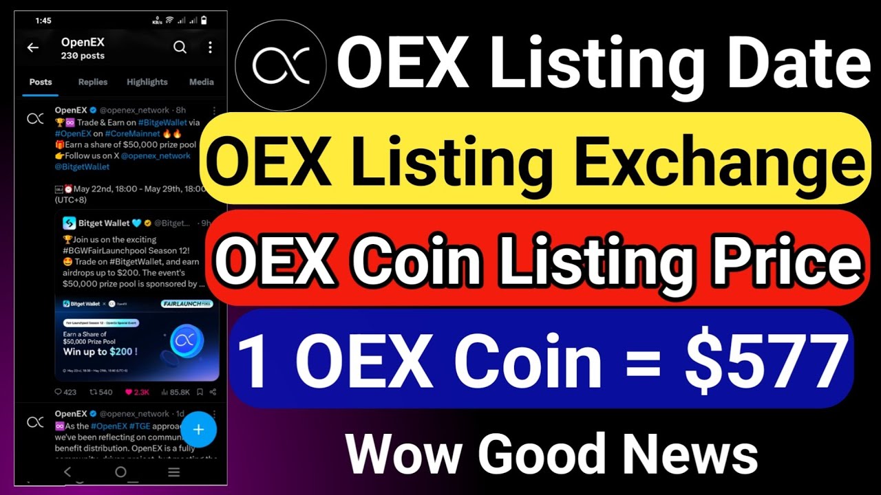 OEX Update oex coin listing date oex withdrawal update oex listing ...