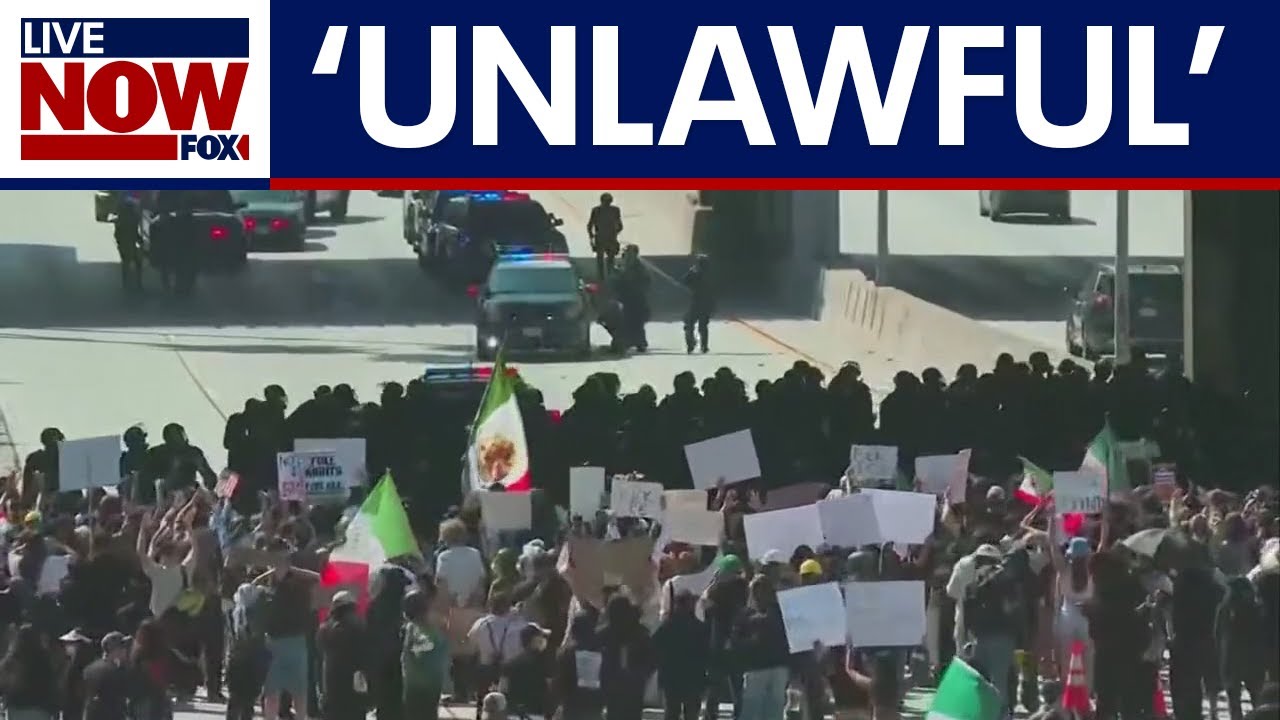 WATCH: LA protesters block traffic on major freeway, LAPD declares ...