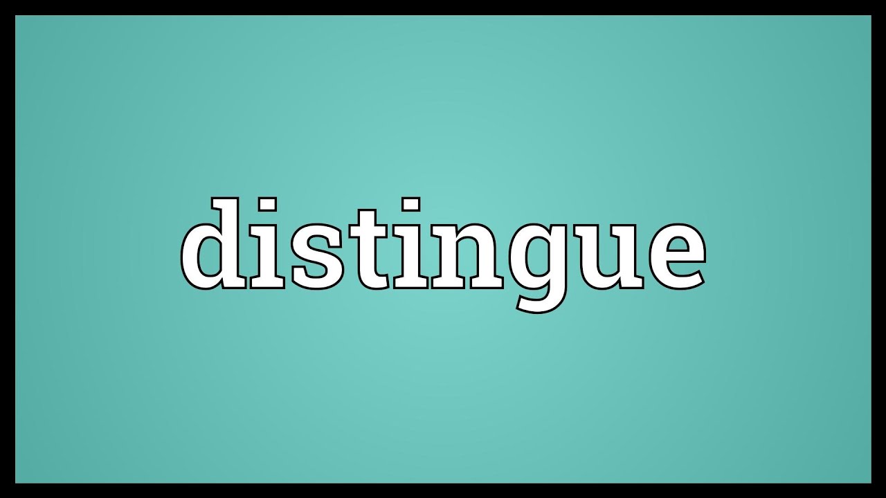 Distingue Meaning - YouTube