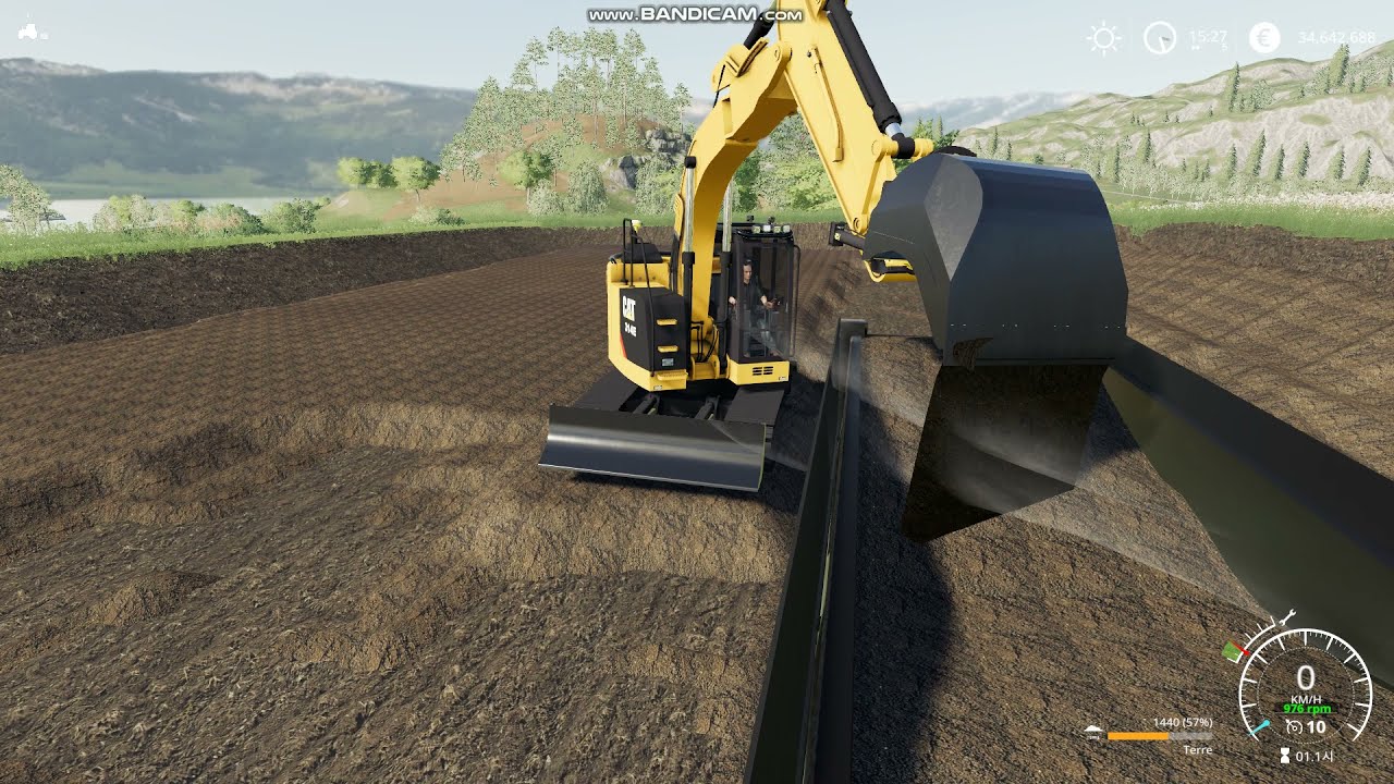 FS19 cat 314E digging - YouTube