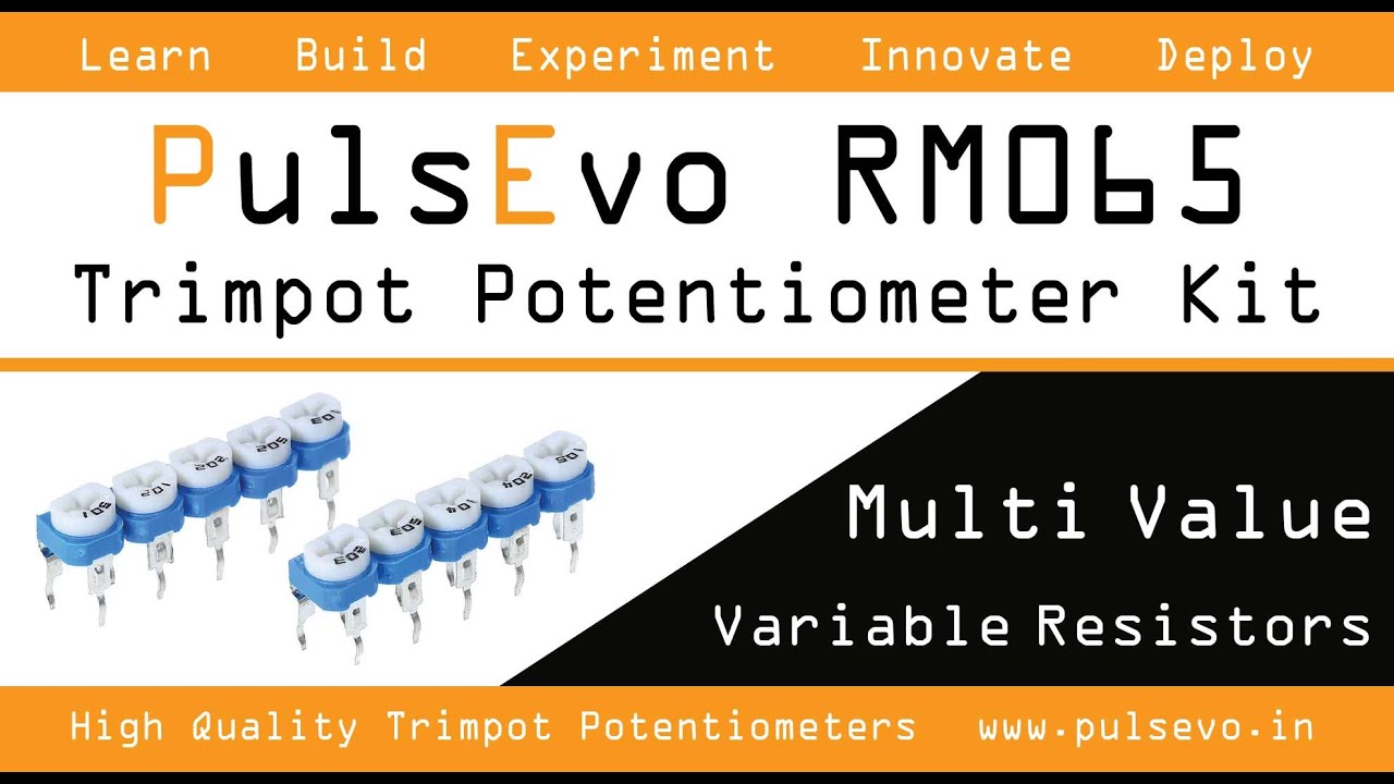 PulsEvo Trimpot Potentiometer RM065 Variable Resistor Kit 100PCS - YouTube