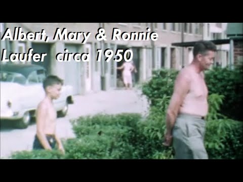 1950~ Albert, Mary & Ronnie Laufer - Backyard Party - YouTube