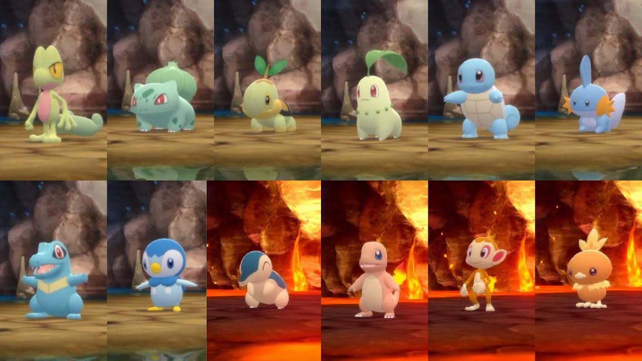 All Gen 1-4 Starters! - Pokemon Brilliant Diamond/Shinning Pearl ...