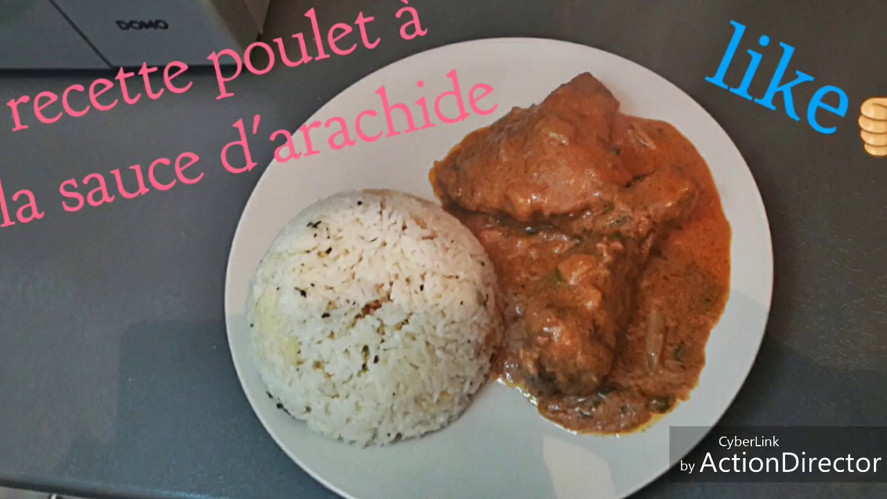 Recette poulet à la sauce d'arachide - YouTube